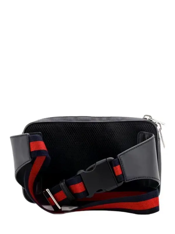 Gucci Soft Zip Gg Coated Canvas Small Belt Bag - Black