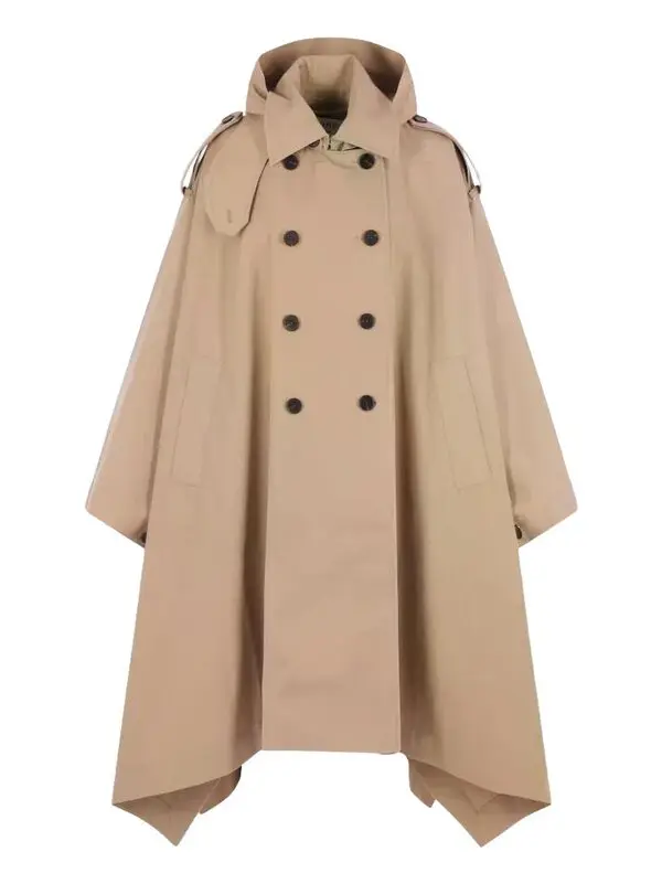 RÓHE Cape-style Double-breasted Trench Coat - Neutrals