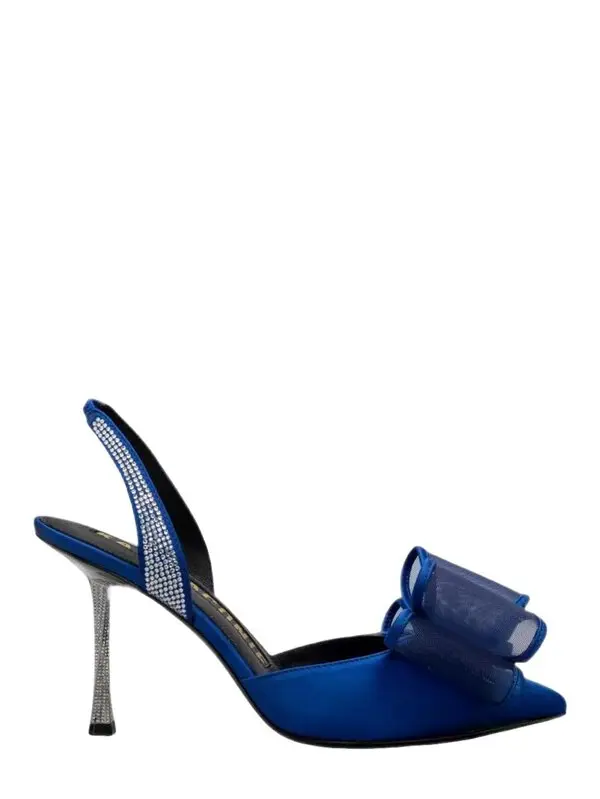KAT MACONIE Paola Bow Detail Stiletto Sandals - Blue