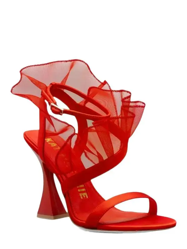 KAT MACONIE Sabina Ruffled Sandals - Red