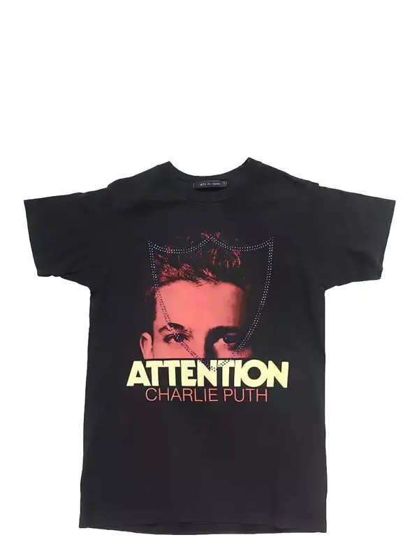 HTC LOS ANGELES Charlie Puth Lux Crystal-embellished T-shirt - Black