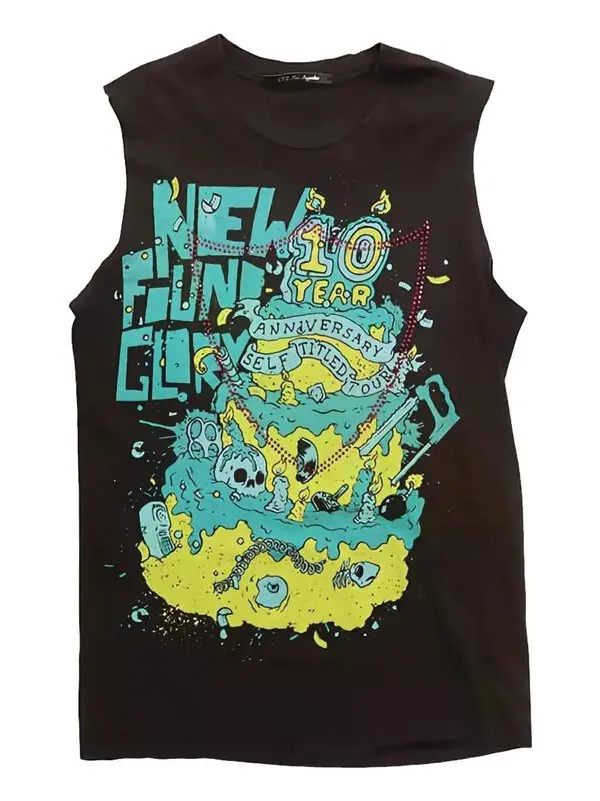 HTC LOS ANGELES Studded Graphic-print T-shirt - Brown