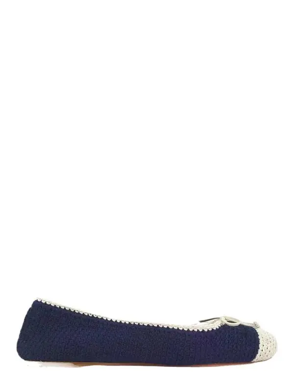 Miu Miu Crochet Cap-toe Ballet Flats - Blue