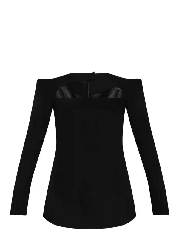 Florence & Fortitude Jordan Cutout Long-sleeve Top - Black