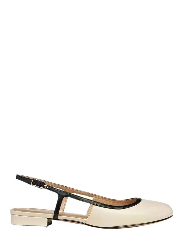 Geox Virnilisa B Slingback Contrast-trim Ballet Flats - Neutrals