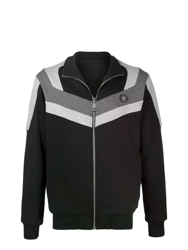 Philipp Plein Panelled Tracksuit Jacket - Black