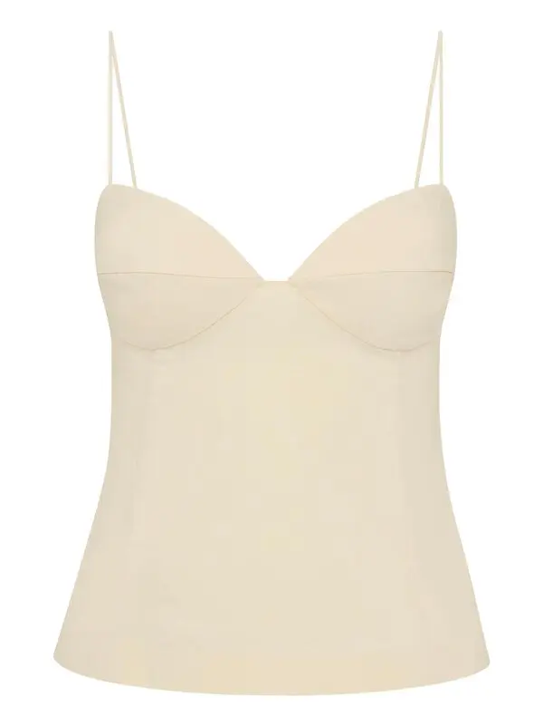 ST. AGNI Studio Cotton-blend Camisole Top - Ivory