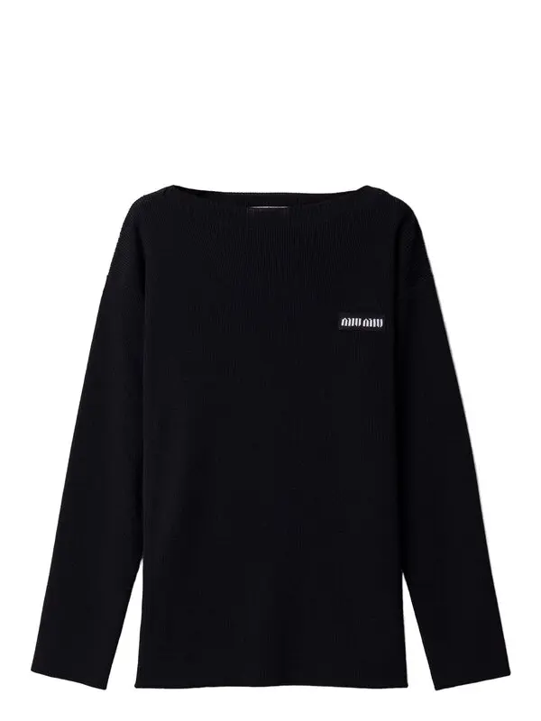 Miu Miu Wool Sweater - Navy
