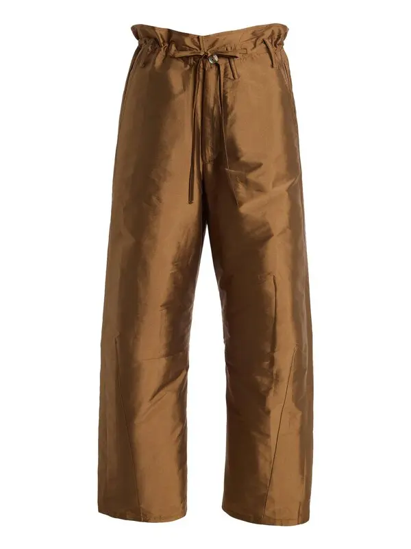 Chan Luu Techno Taffeta Barrel Pants - Brown