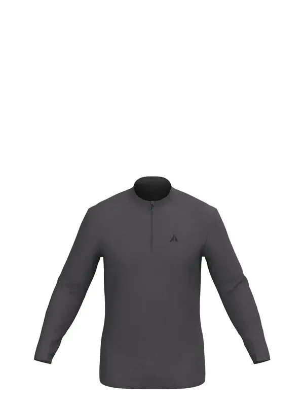 AORA ATHLETICS Half Zip Eco-friendly Long Sleeve Shirt – Lightweight Breathable Sweat-wicking Top With Streamlined Fit – Sustainable Activewear For Training, Gym, Outdoor Activities, Athleisure, Layering, Travel, And Everyday Comfort - Grey