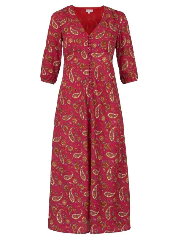 AT LAST... Belgravia Midi Dress In Cletine - Pink