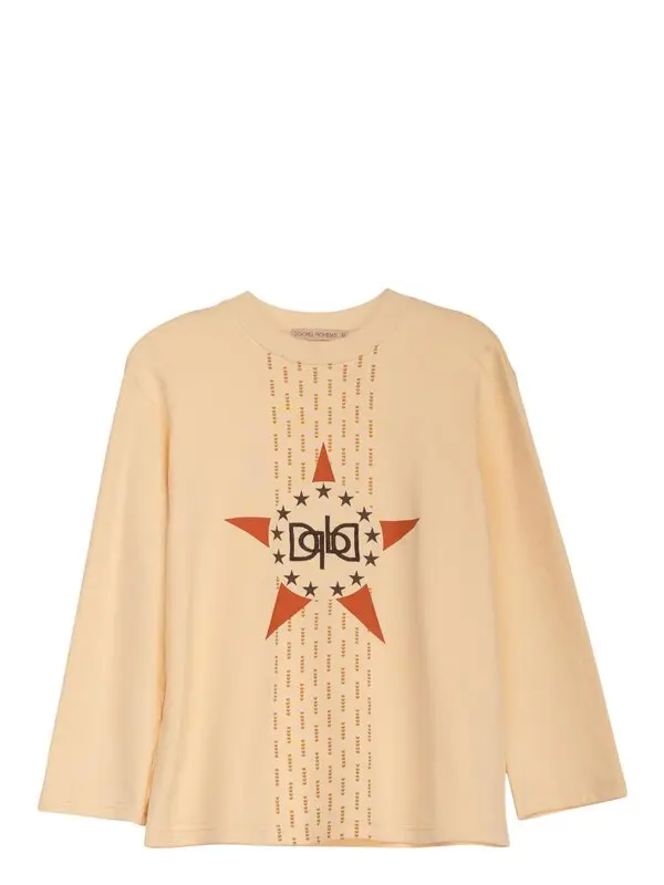 Dolores Promesas Cream Star T-shirt - Brown