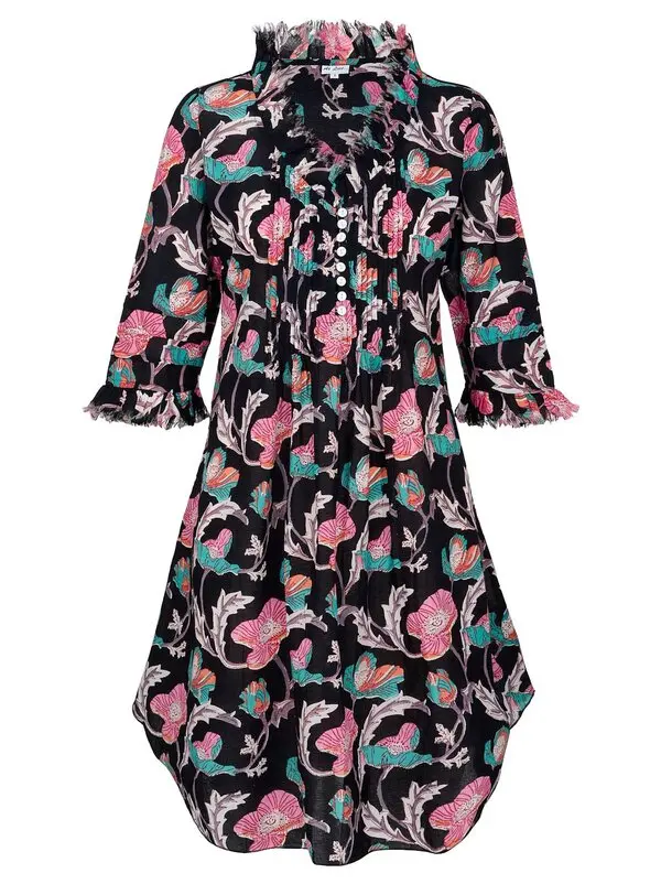 AT LAST... Annabel Cotton Tunic In Magic - Black