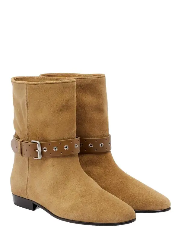 Isabel Marant Étoile Reena Suede Ankle Boots - Beige