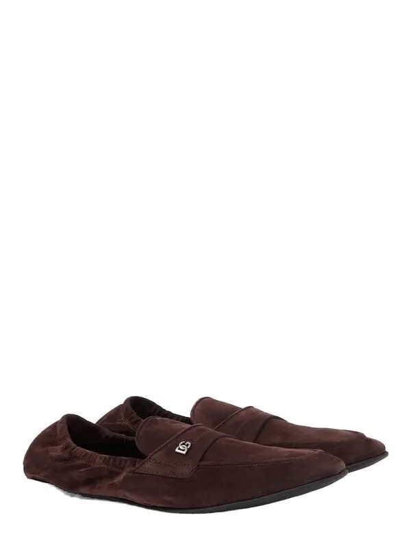 Dolce & Gabbana Dg Suede Loafers - Brown