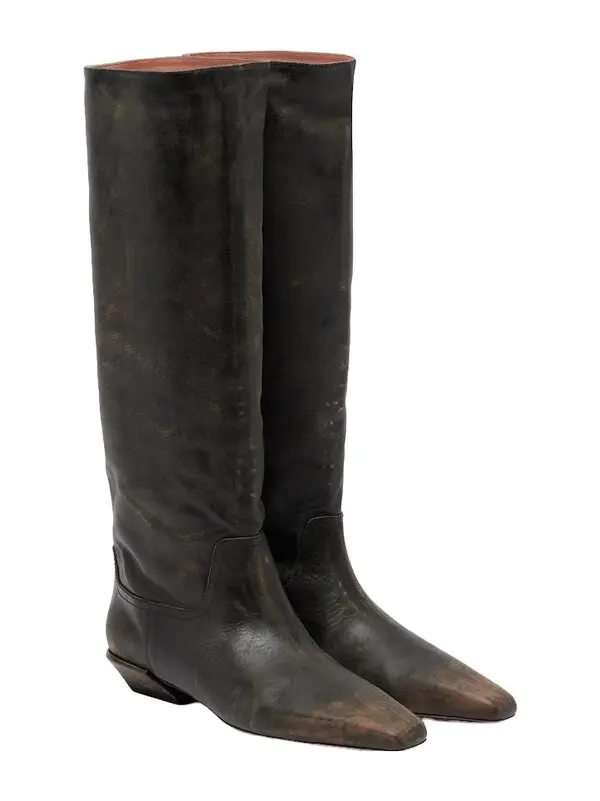 Paris Texas Bettina Leather Knee-high Boots - Brown