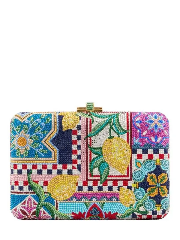 Judith Leiber Slim Slide Ceramica Embellished Clutch - Multicoloured