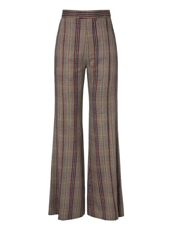 VIVIENNE WESTWOOD Checked Wide-leg Pants - Multicoloured
