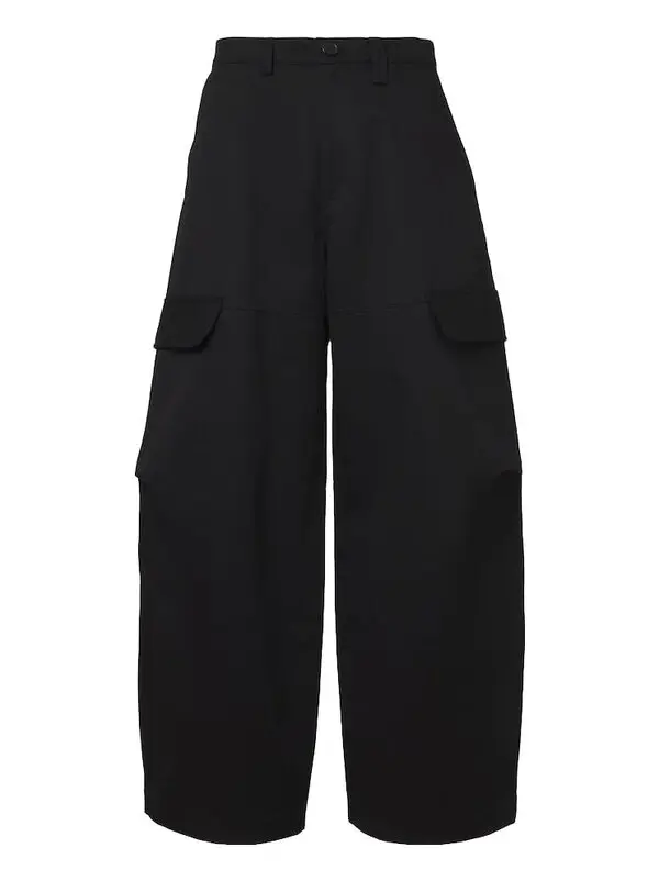 Simone Rocha Cotton Drill Cargo Pants - Black