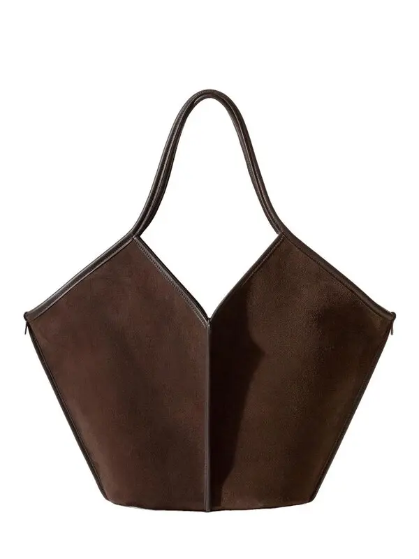 Hereu Calella Suede Leather Tote Bag - Brown