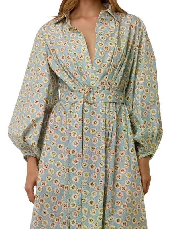 PALM. NOOSA Emily Belted Midi Dress - Blue
