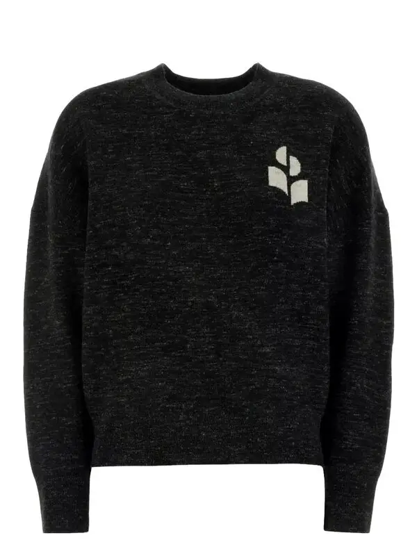 MARANT ETOILE Atlee Logo-intarsia Sweater - Black
