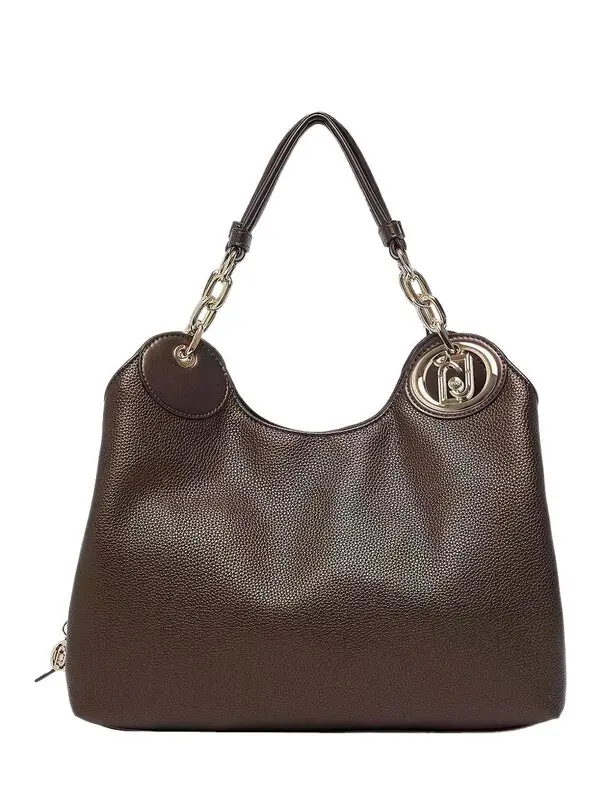 Liu Jo Logo Plaque Chain Link Tote Bag - Brown