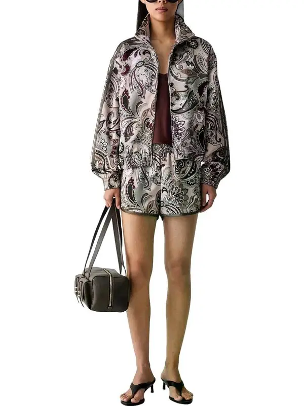 Adidas Paisley Print Track Jacket - Neutrals