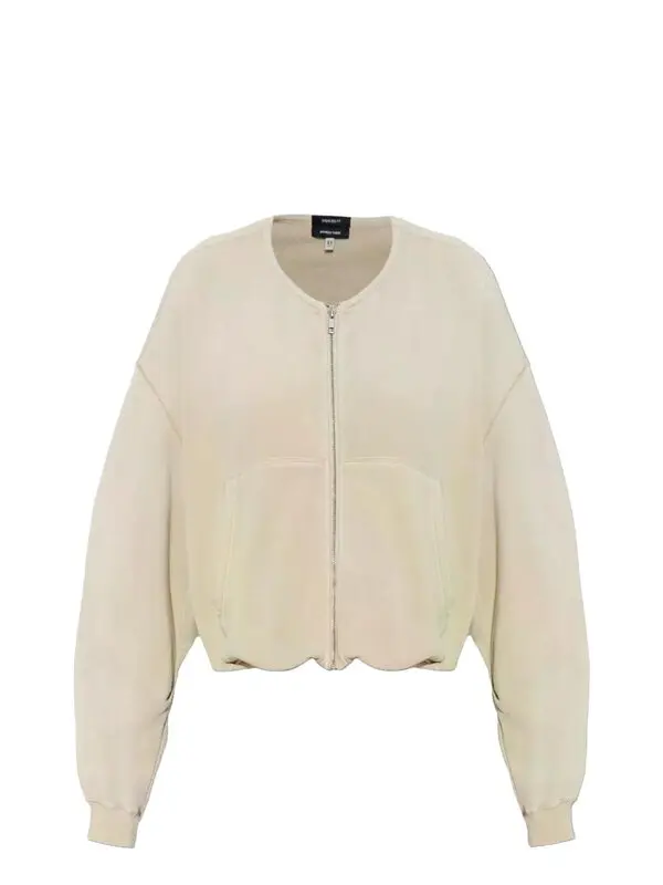 R13 Zip-up Oversized Sweatshirt - Neutrals