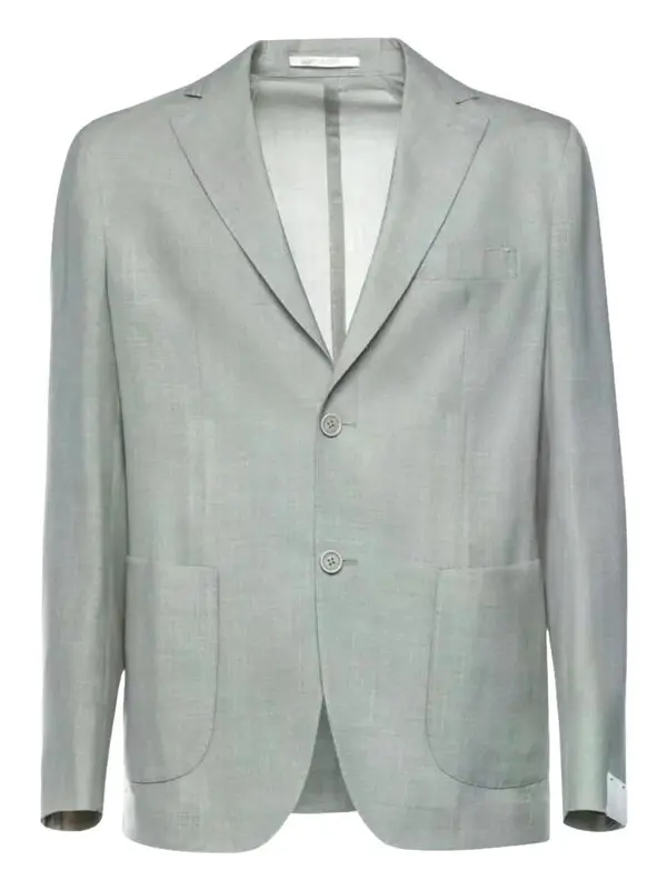Eleventy Single-breasted Notched-lapels Jacket - Grey