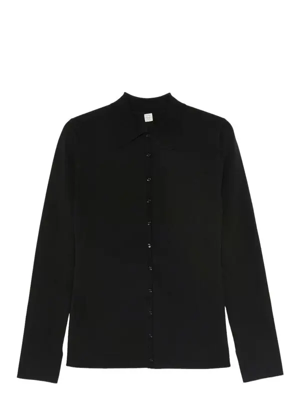 TOTEME Button-up Knit Cardigan - Black