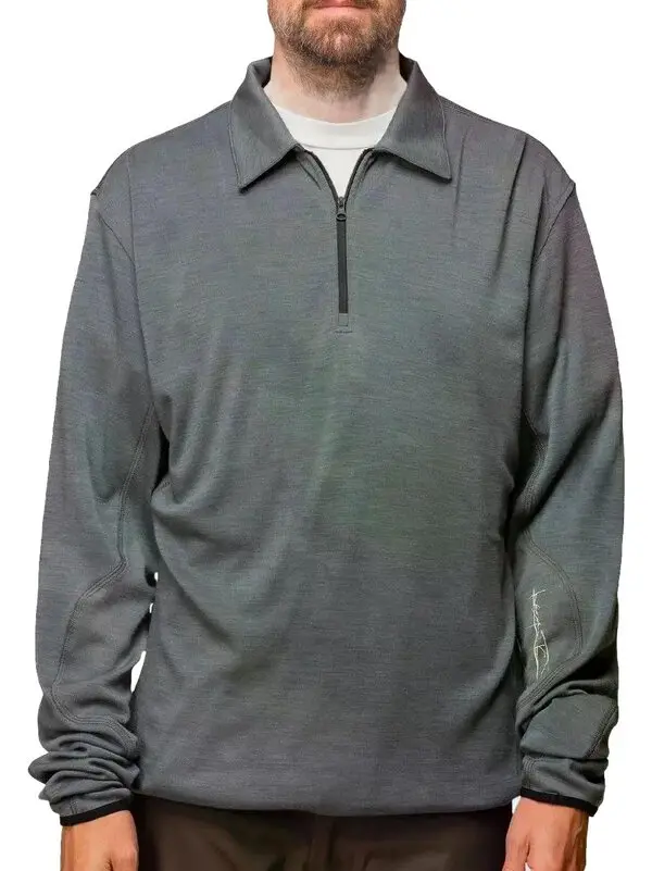 GR10K Incognito Half-zip Longsleeve T-shirt - Grey