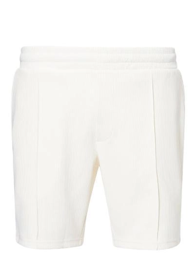 ARNE Pleated Straight-leg Woven Shorts - Ecru