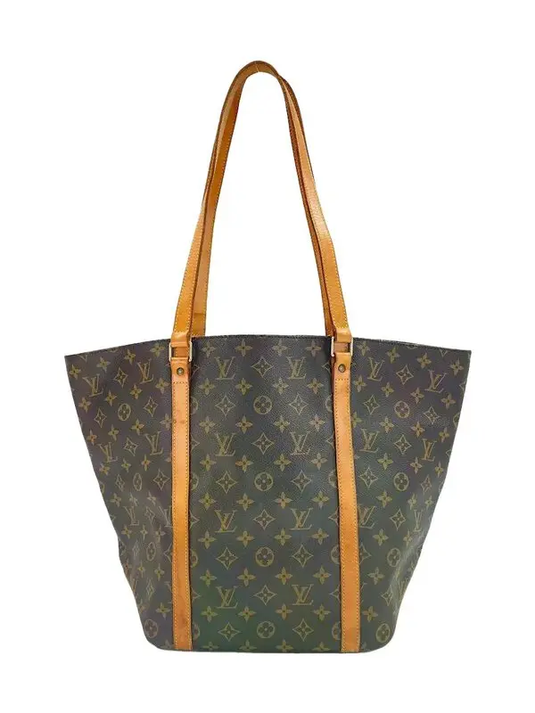 LOUIS VUITTON 1997 Monogram Sac Shopping Tote Bag - Brown