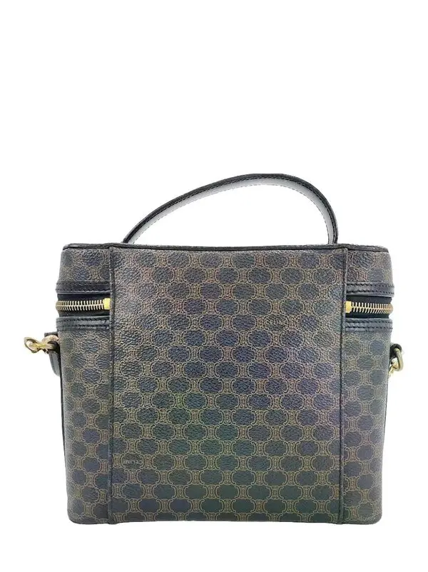 Celine 1990-2000s Macadam Vanity Shoulder Bag - Black