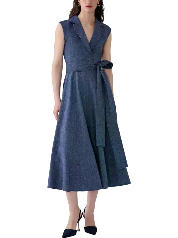 Carolina Herrera Belted Midi Dress - Blue