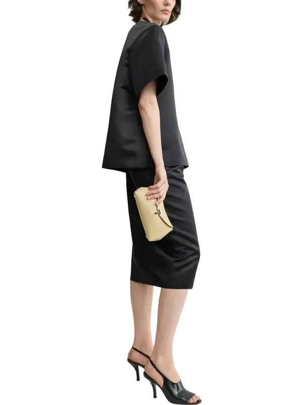 TOTEME Mini Leather Clutch Bag - Neutrals