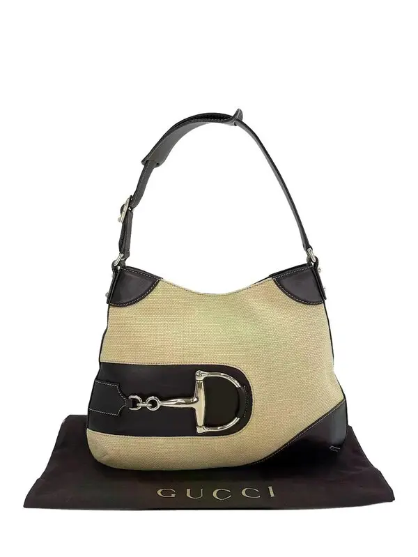 Gucci 2000s Horsebit Shoulder Bag - Neutrals