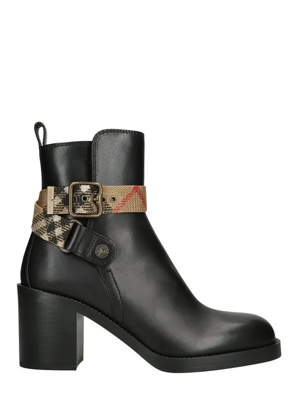 Burberry Leather Huntley Ankle Boots 70 - Black