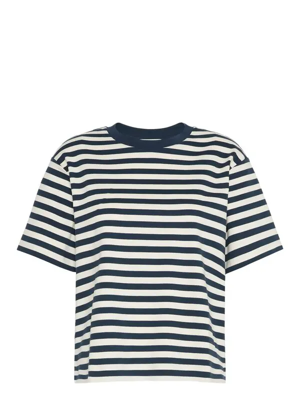 Max Mara Cotton Stripe T-shirt - Navy