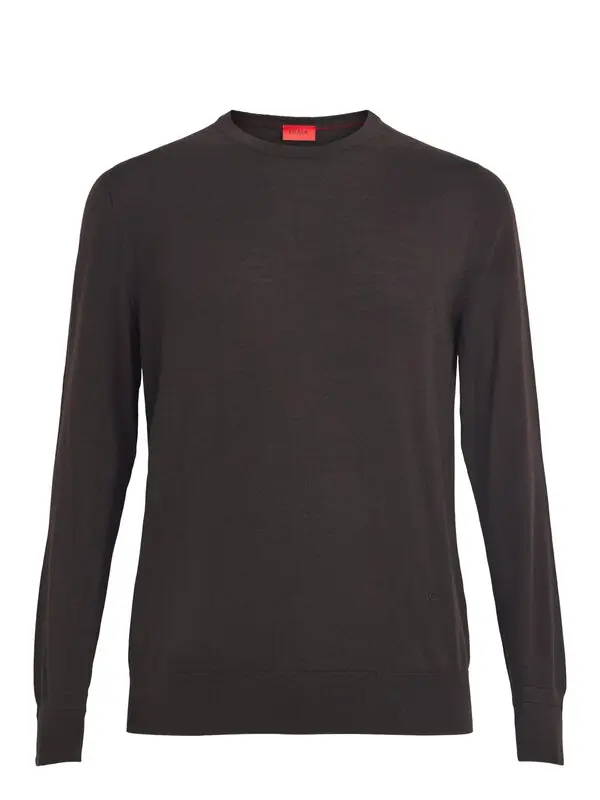 Isaia Wool Sweater - Brown