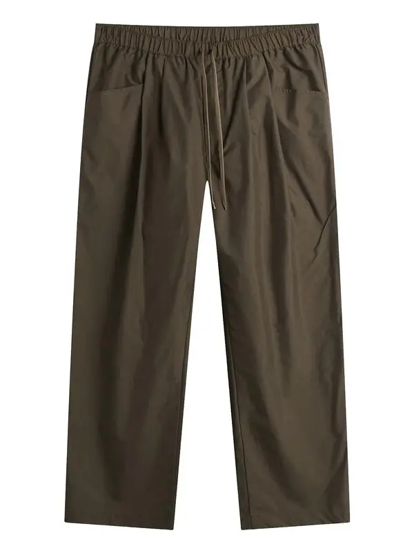 DANTON Pleated Tuck Pants - Olive