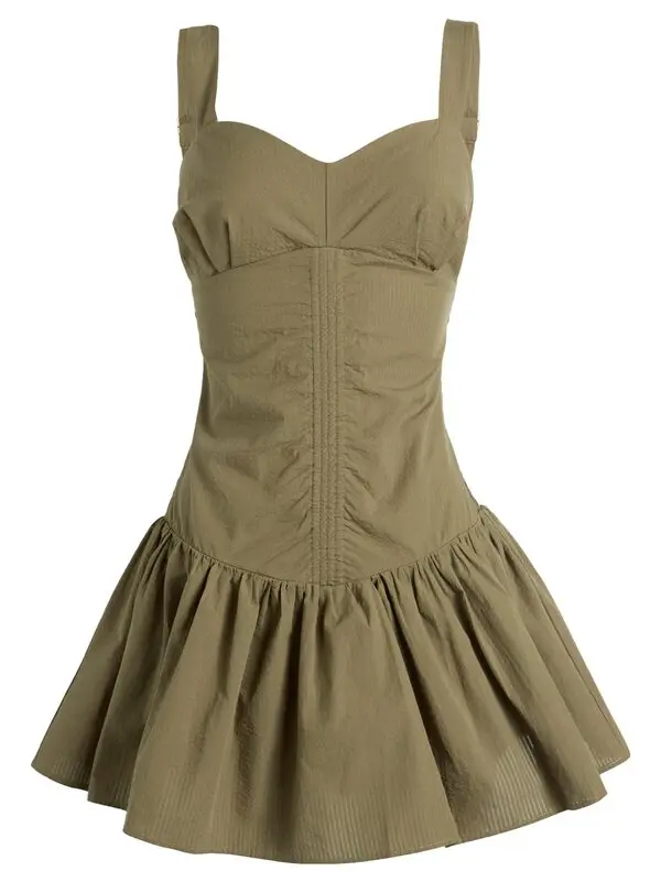 PEACHY DEN Dylan Romper Dress - Leaf