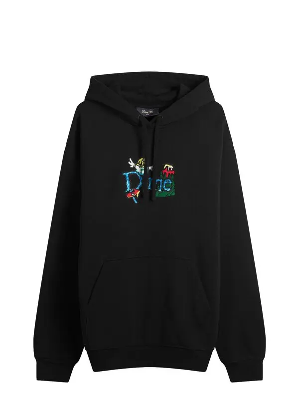 DIME Classic Fuzzy Hoodie - Black