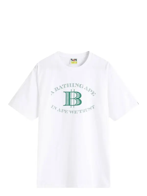 A BATHING APE Money B Logo Tee - White