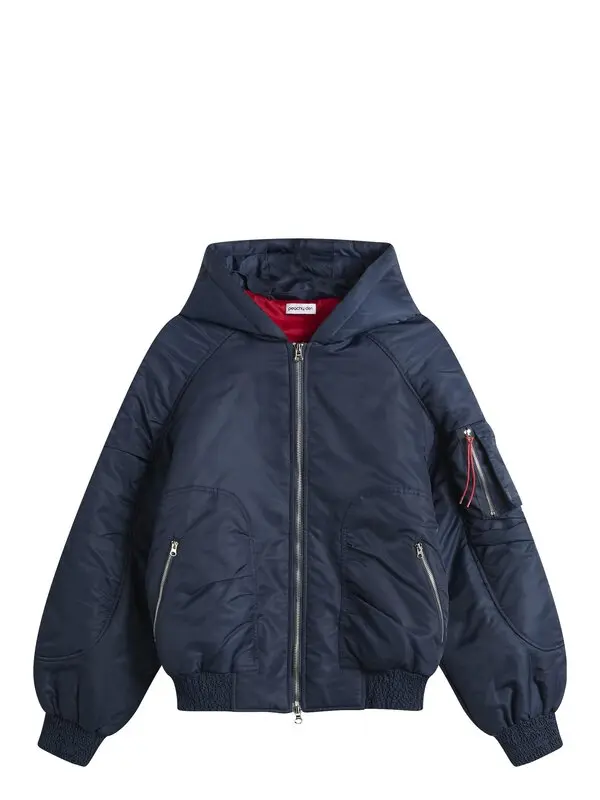 PEACHY DEN The Penny Flight Jacket - Navy