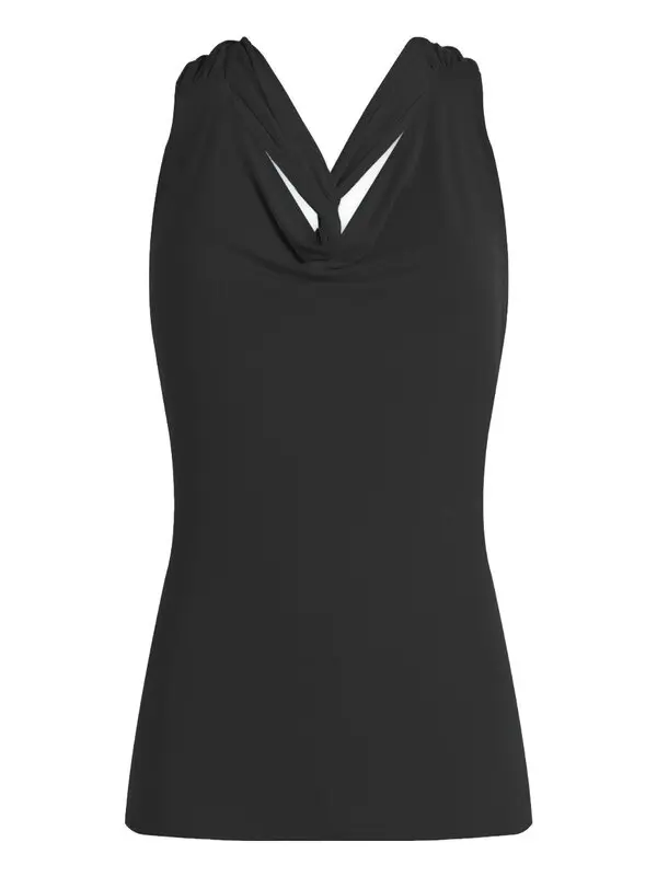 PEACHY DEN Kylie Cross Back Top - Graphite