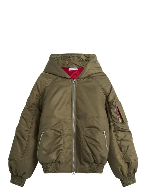 PEACHY DEN The Penny Flight Jacket - Moss