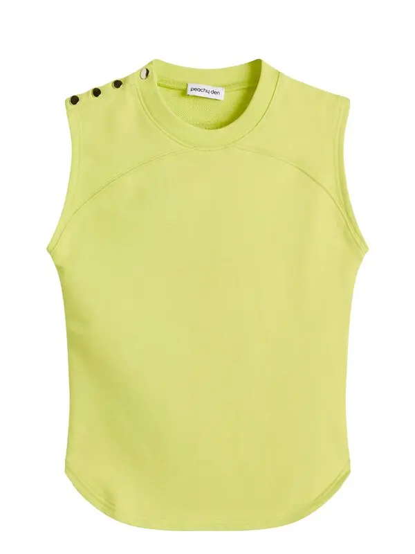 PEACHY DEN Trixie Sweat Vest Top - Highlighter