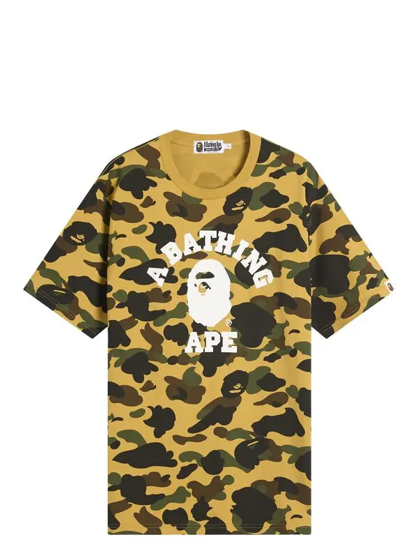 A BATHING APE 1st Camo College Tee - Yellow